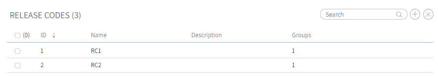 Manage release codes